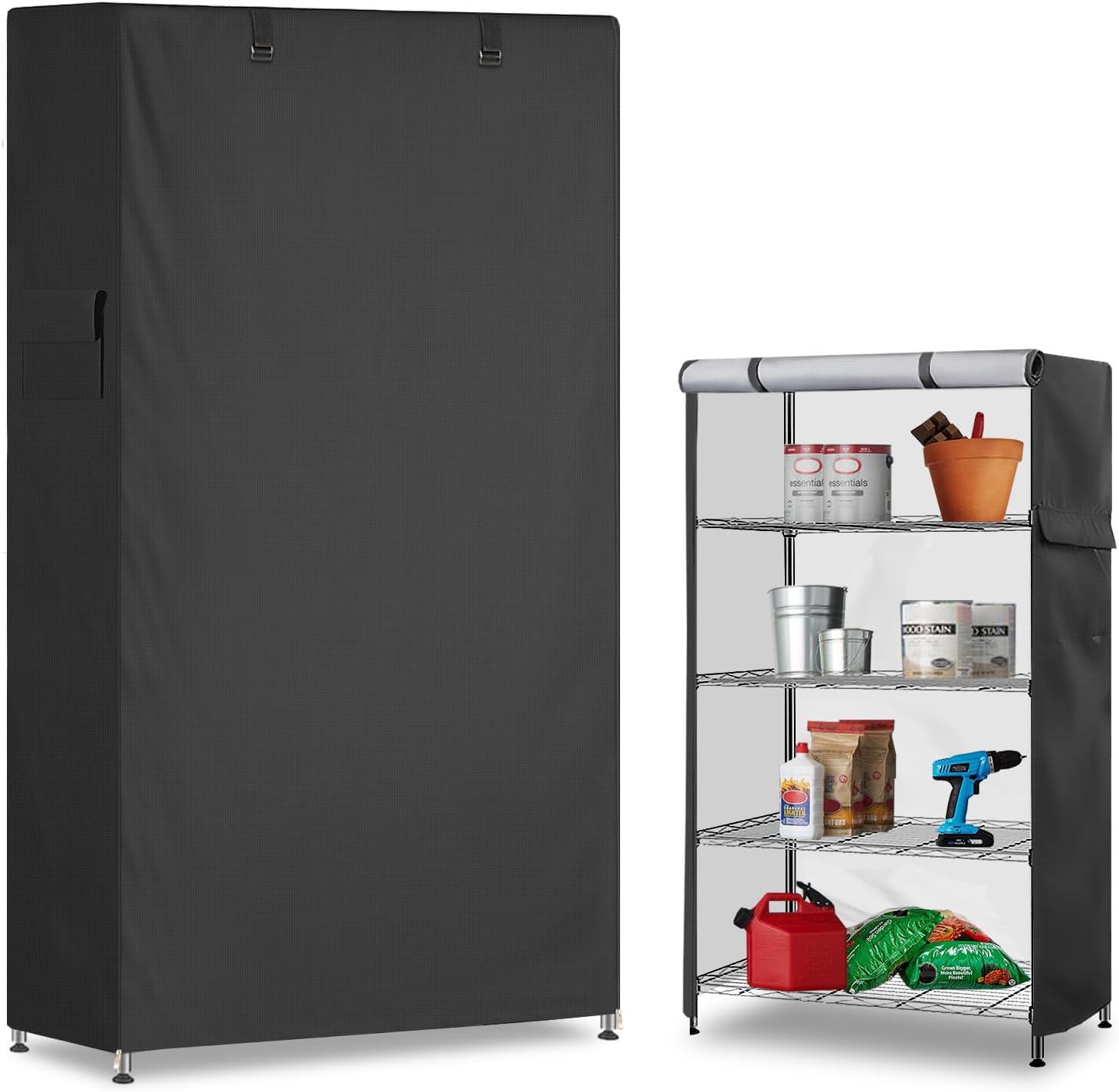 Amazon.com: MABCIRY Shelf Cover, Waterproof Storage Shelving Unit Cover ...