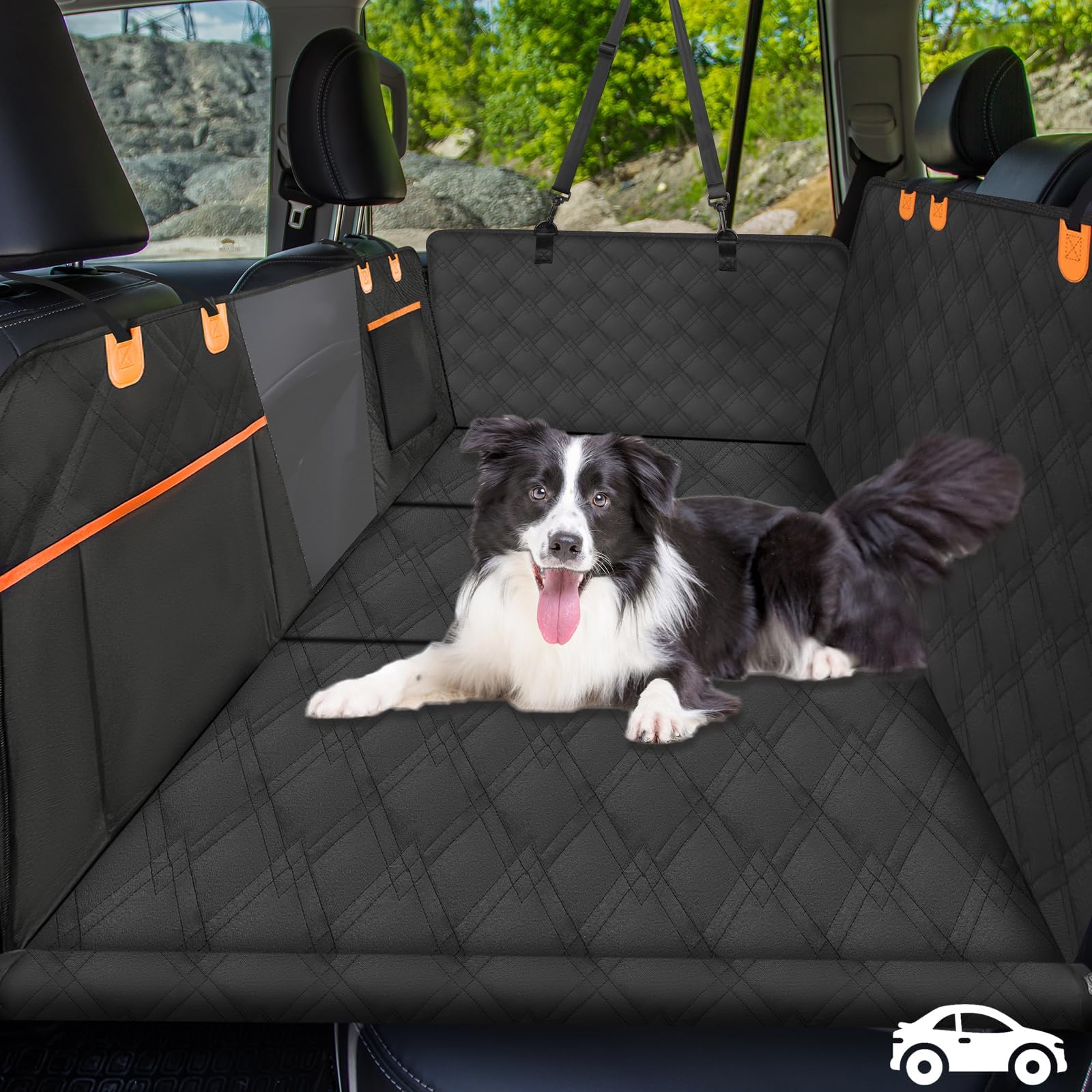 Back Seat Extender for Dogs - Extra 40% Space, Dog Car Seat Cover Hard ...