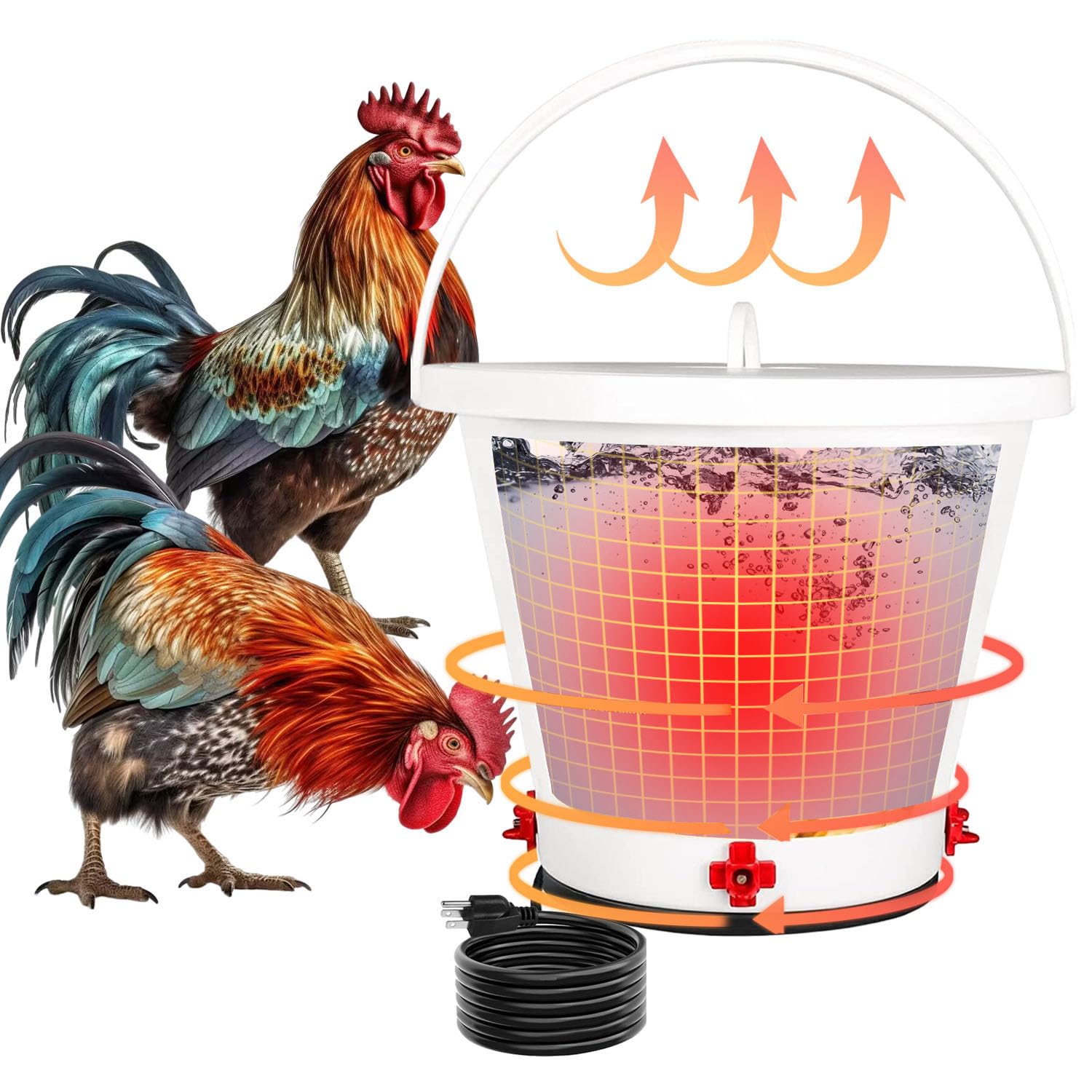 Diy Heated Water Bucket For Chickens Easy Fill Chicken Waterer