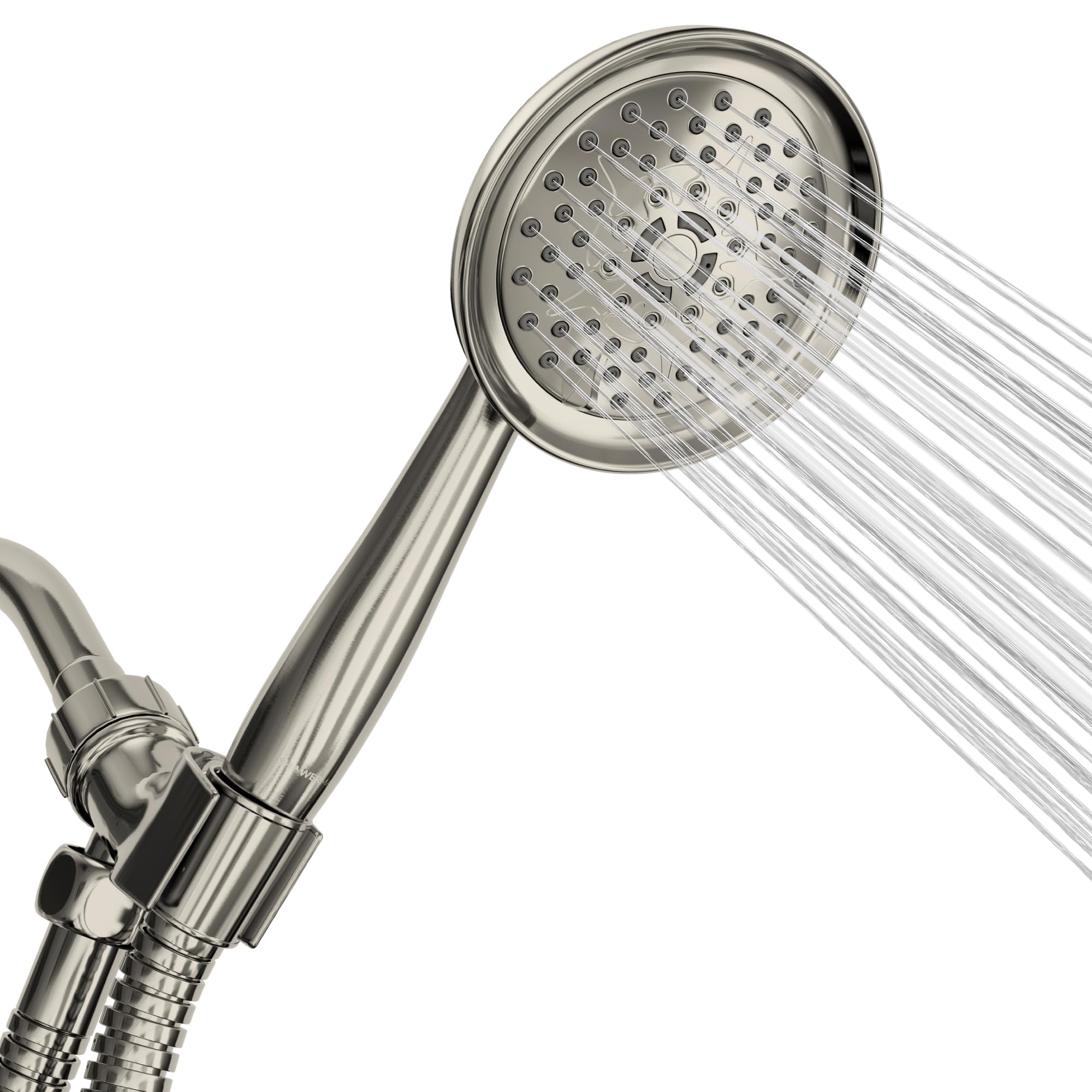ShowerMaxx Luxury Spa Series, Brushed Nickel Hand Held Shower Head, 5 ...