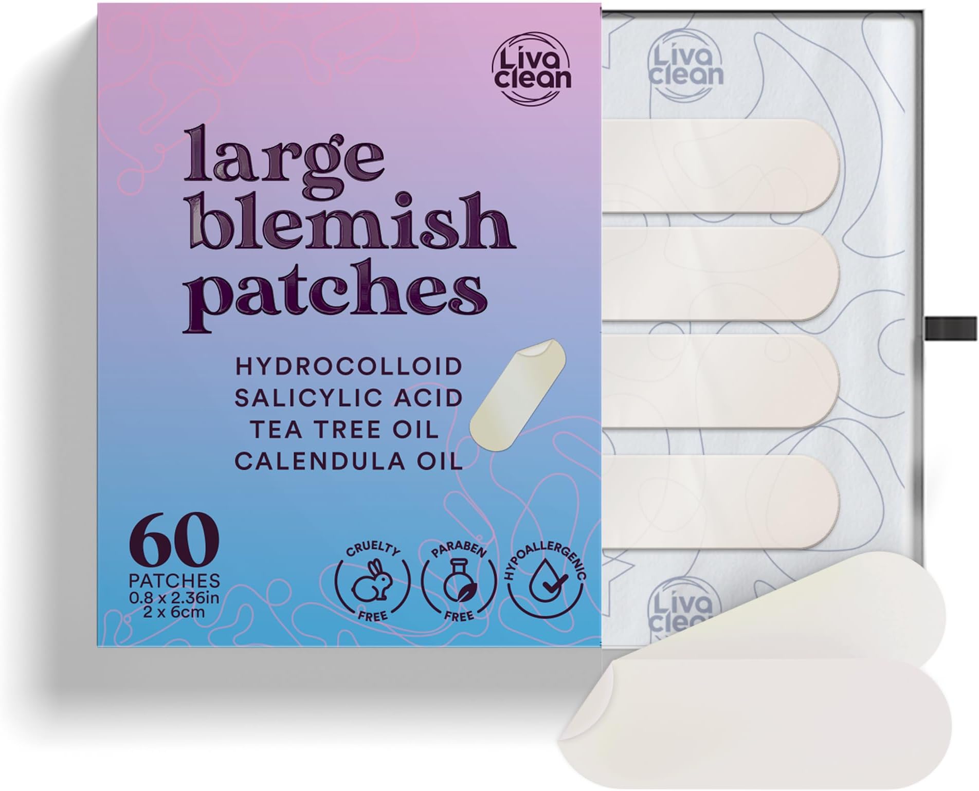 Amazon.com: 60CT Large Pimple Patches - Hydrocolloid Acne Patches with ...