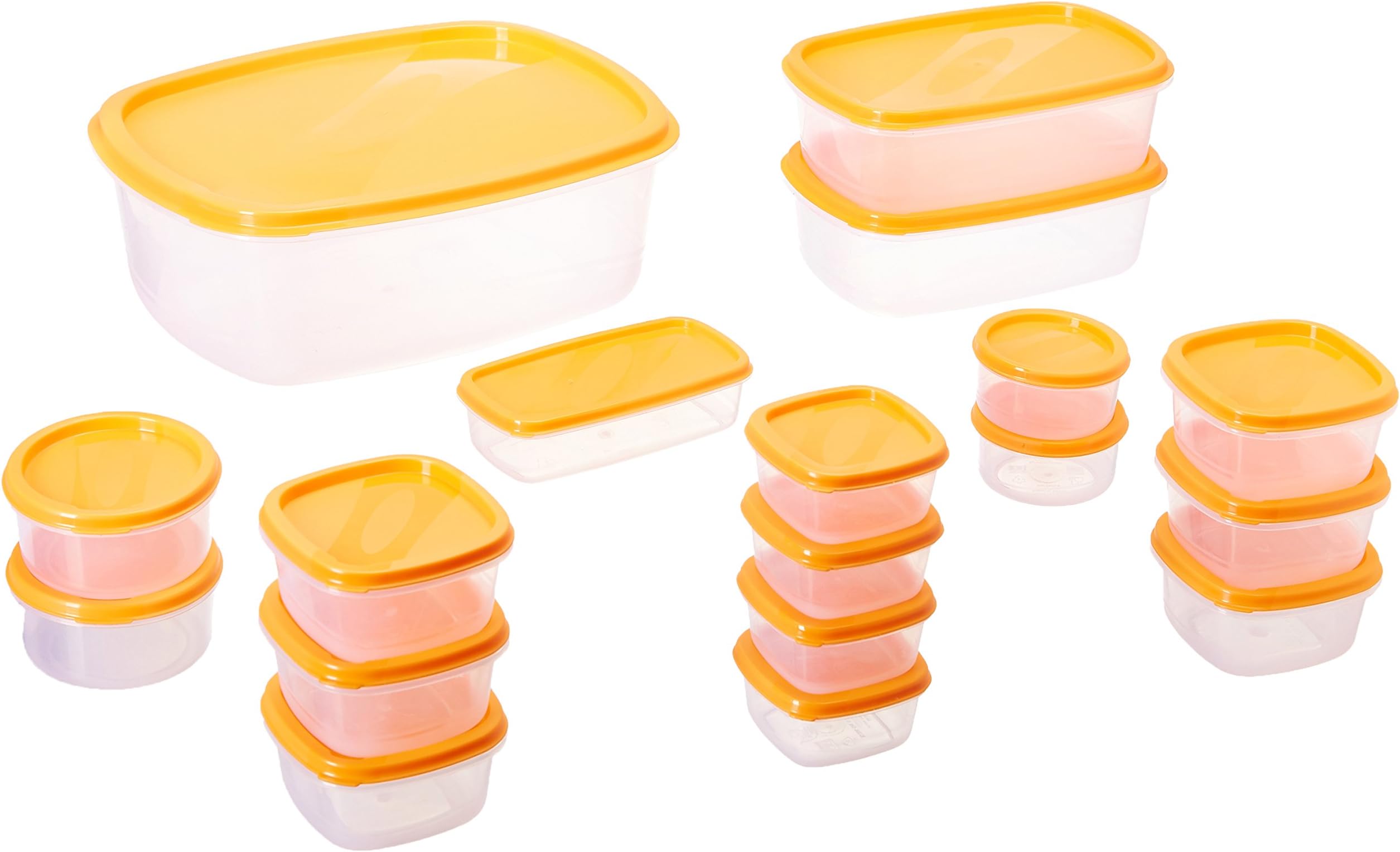 Buy Princeware SF Package Container Set, 18-Pieces, Orange Online at ...