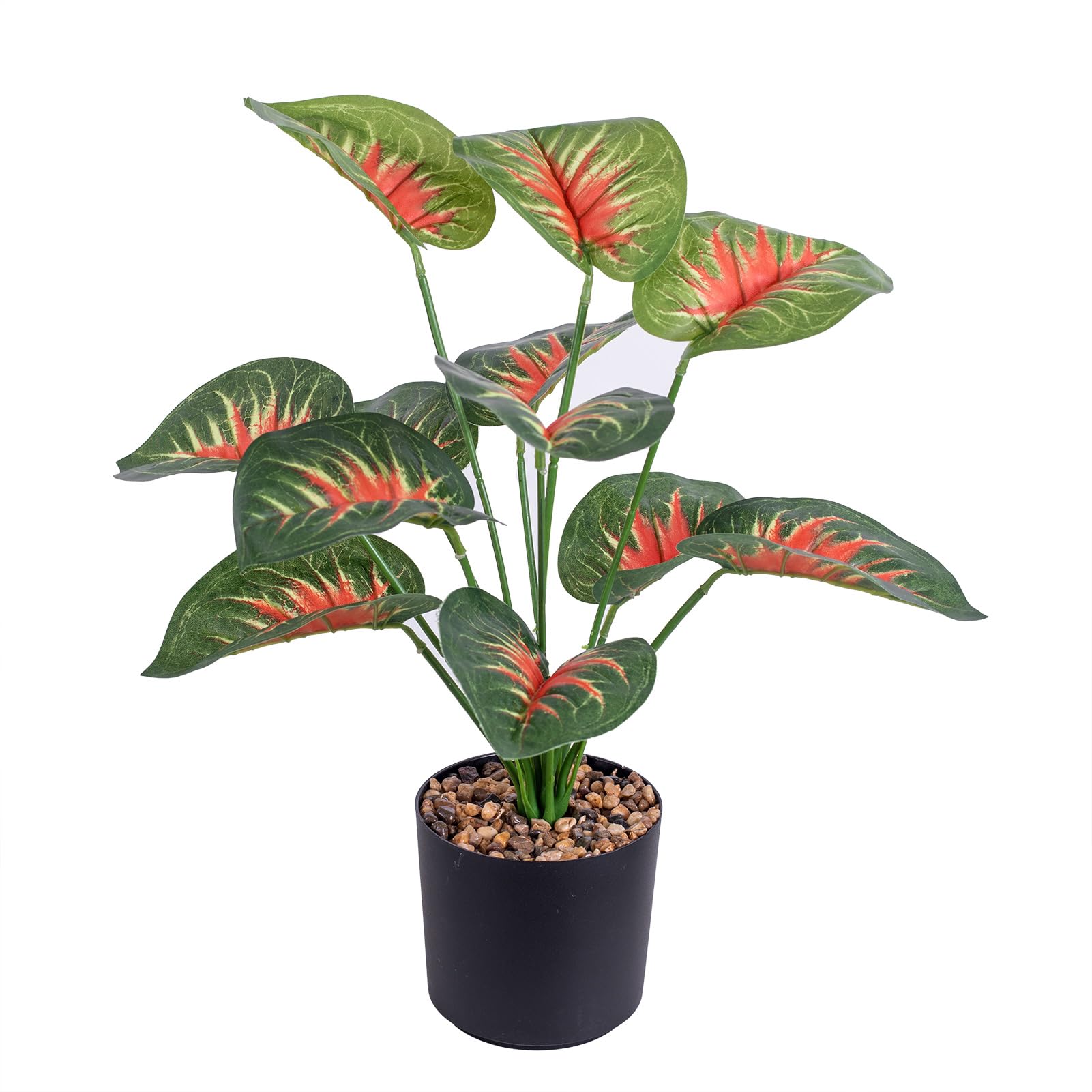 Amazon.com: GreensCharm Artificial Potted Plants 15” Fake Plants Green ...