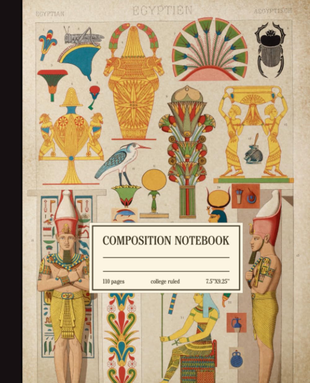 Ancient Egypt Notebook: Vintage Illustration of Antique Egyptian ...