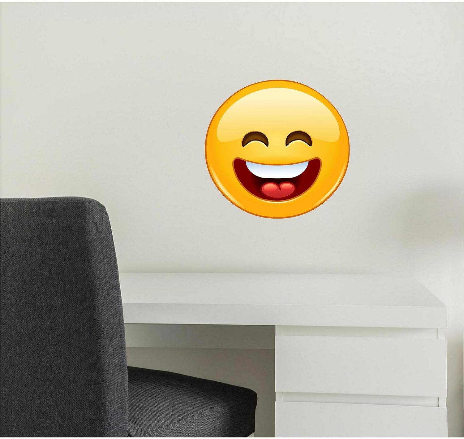 Amazon.com: 12" Laughing Emoji Wall Decal!! OMG iPhone Emoticon Apple ...