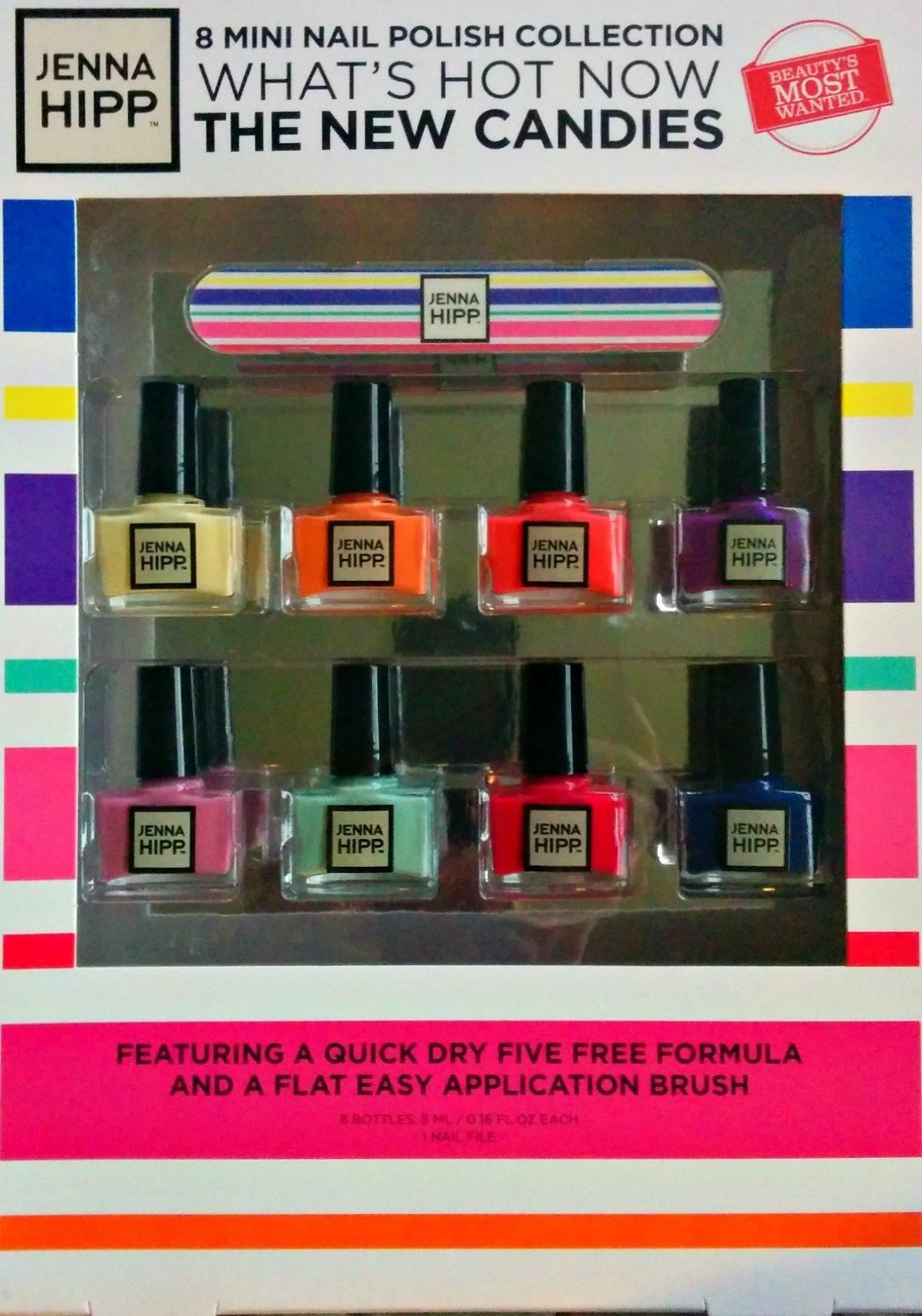 Amazon.com : Jenna Hipp 8 Mini Nail Polish Collection What's Hot Now ...