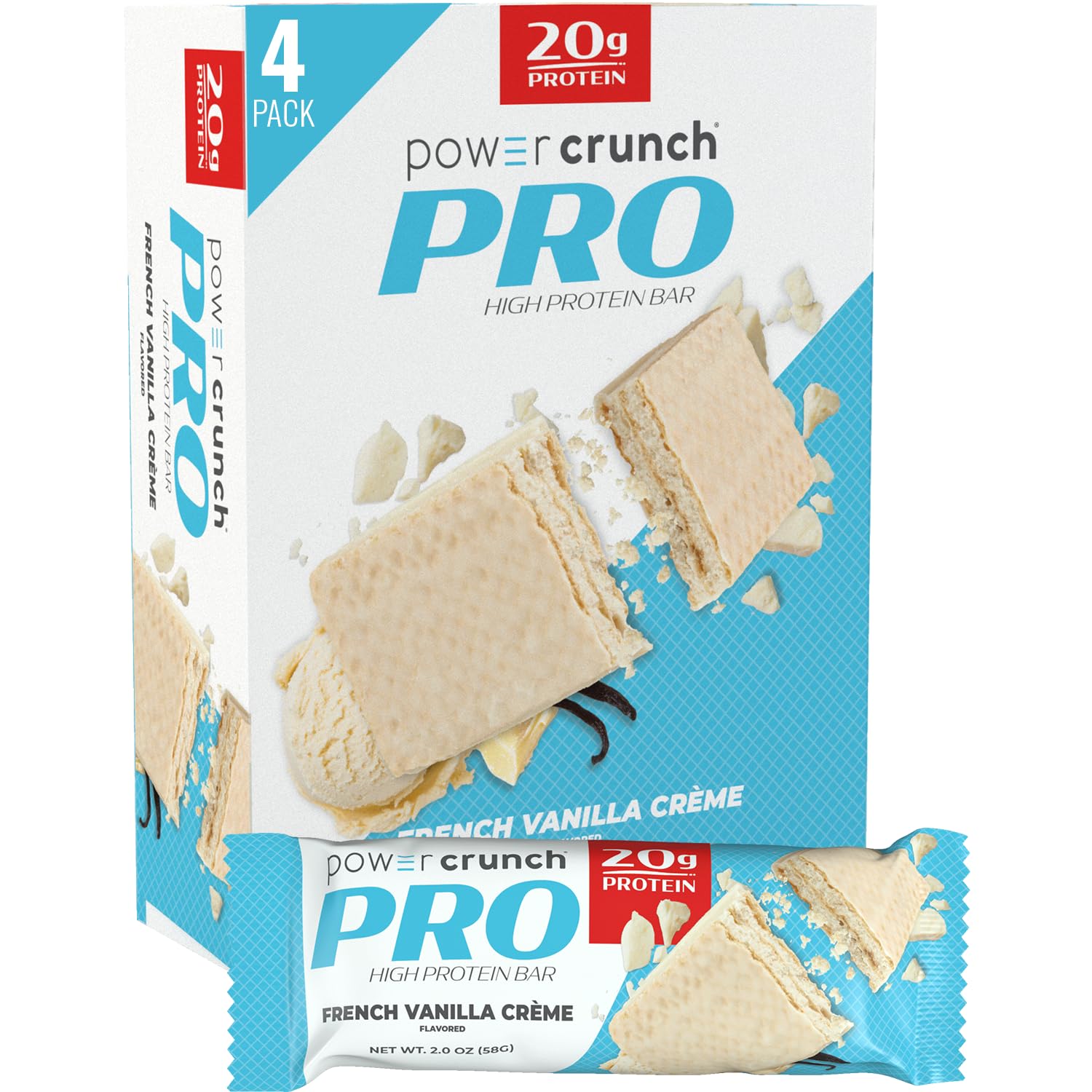 Amazon.com : Power Crunch PRO Protein Wafer Bars, High Protein Snacks ...