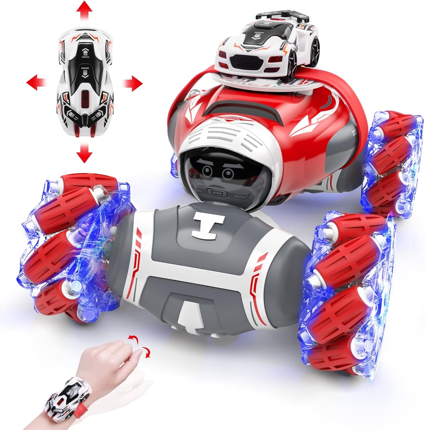 Amazon.com: RC Stunt Car, 4WD 2.4GHz Remote Control Gesture Sensor Toy ...