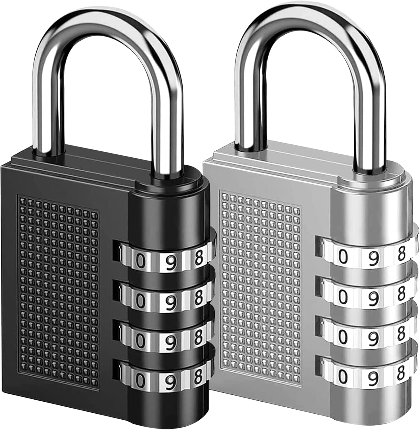 Ledeak 2 Pack Combination Padlock, 4 Digit Locker Padlocks Heavy Duty ...
