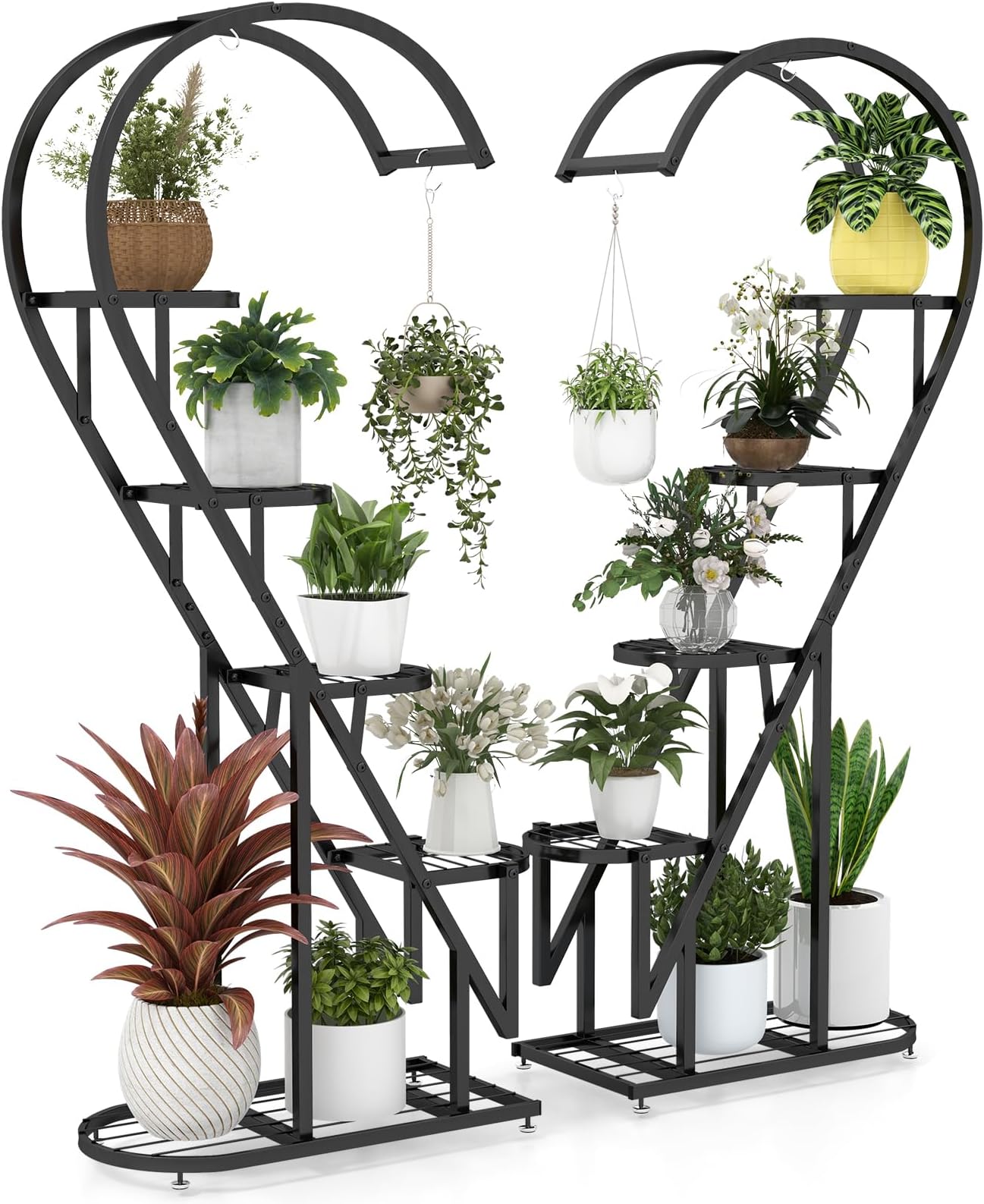 Amazon.com: HSSZXFR 6 Tier Plant Stand Heart Shaped Plant Holder with ...