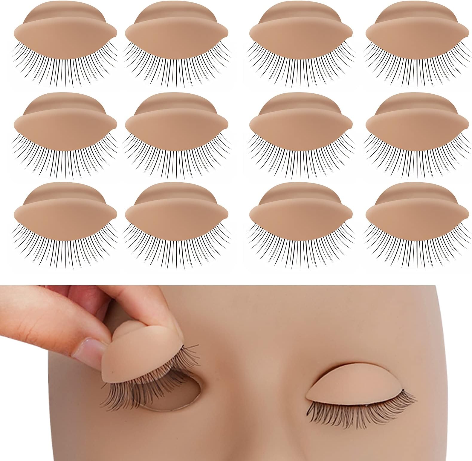 Amazon.com: Pretty memory Lash Mannequin Head with 2 Pairs of Removable ...