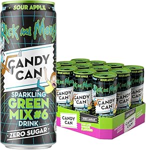 Candy Can, Rick and Morty, Green Mix, Sour Apple Flavoured Fizzy Drink ...