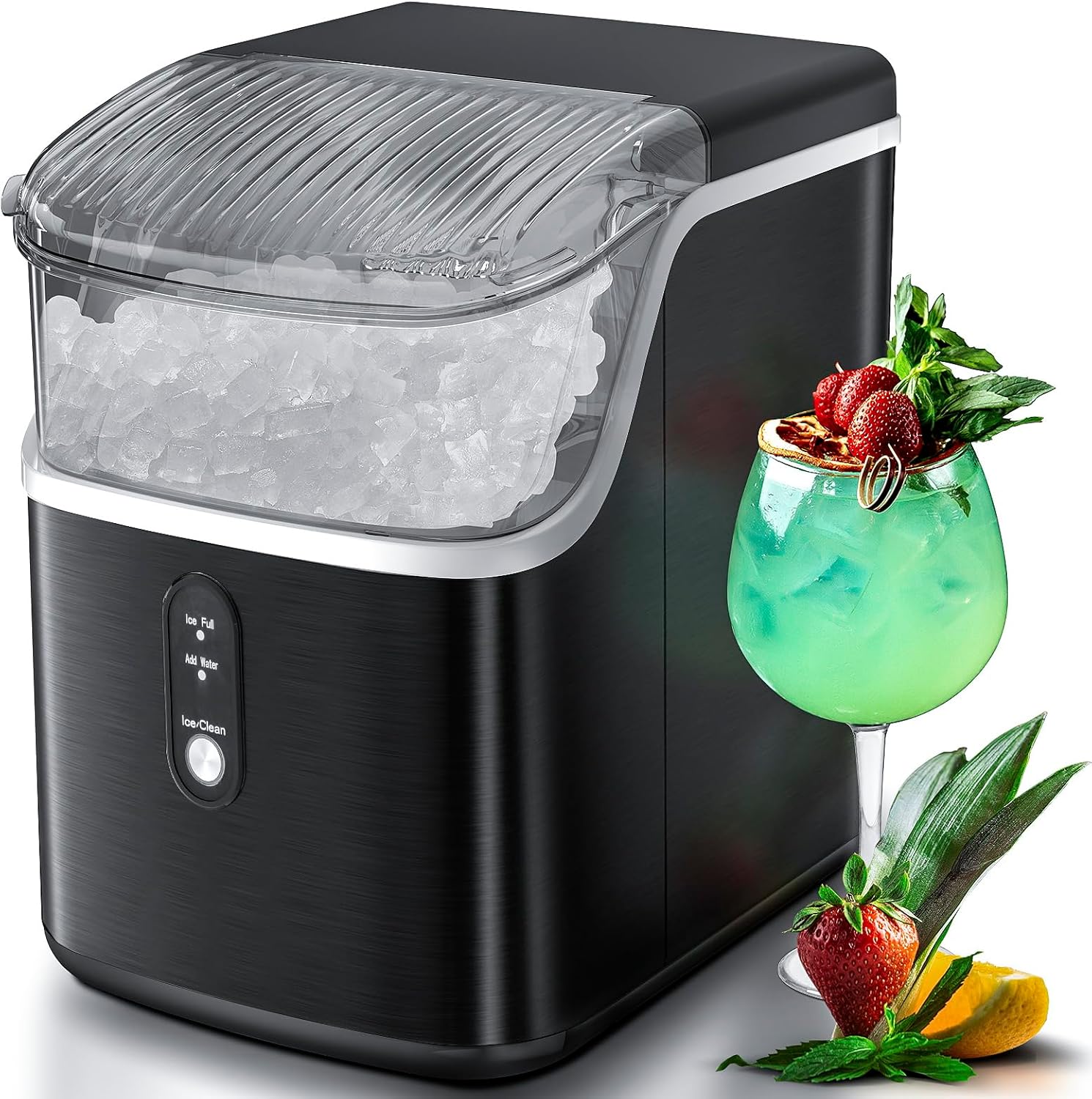 Amazon.com: ZAFRO Nugget Ice Maker Countertop,One-Click Self-Cleaning ...