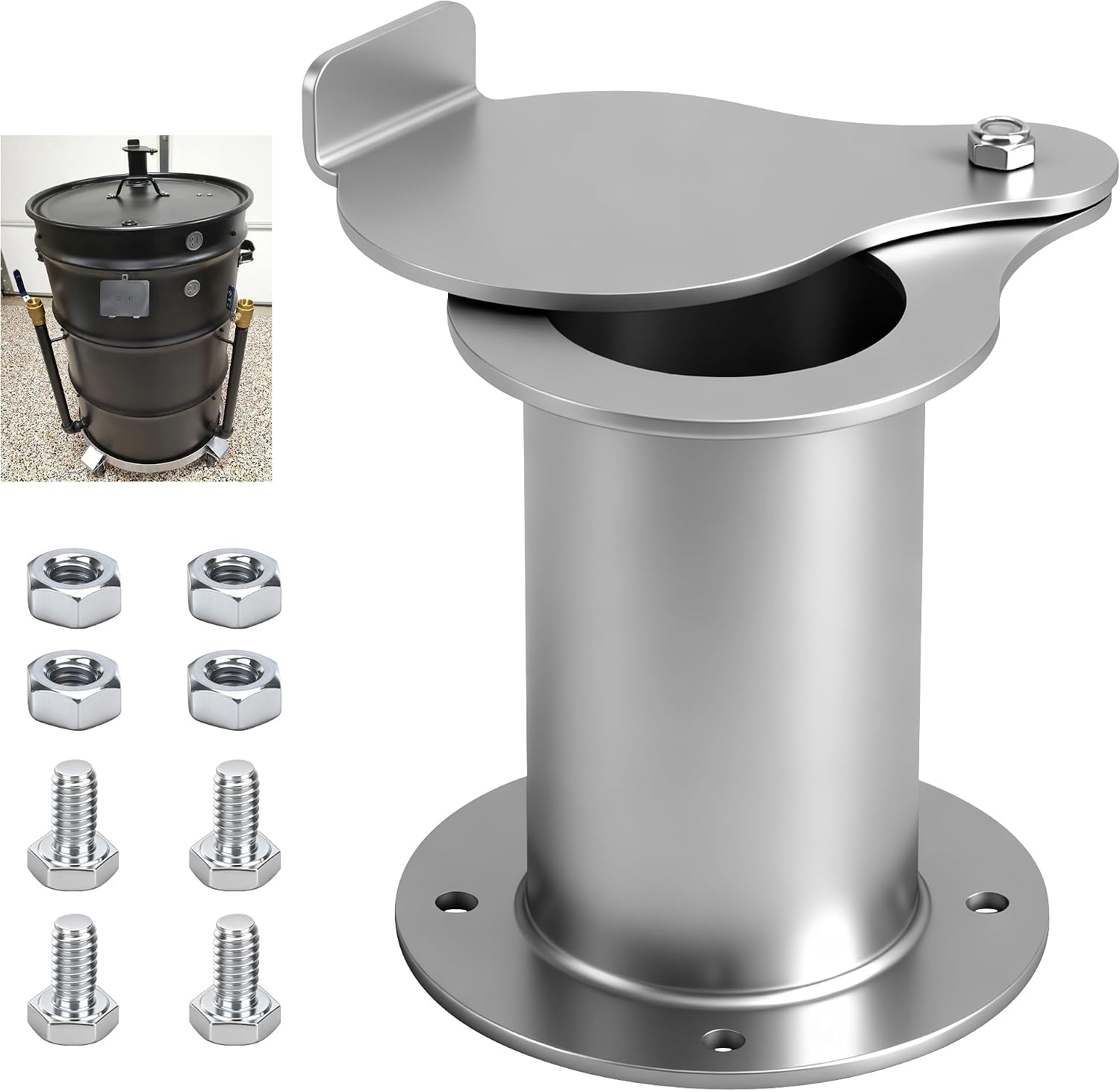 Amazon.com : 2" Teardrop Flanged Exhaust Vent Damper for UDS 16 30 55 ...
