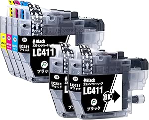 Amazon.co.jp: LC411 【フクタマ】 ブラザー プリンター用 互換インク LC411-4PK 4色セット+黒2本(LC411BK) brother プリンター用 互換インク ...