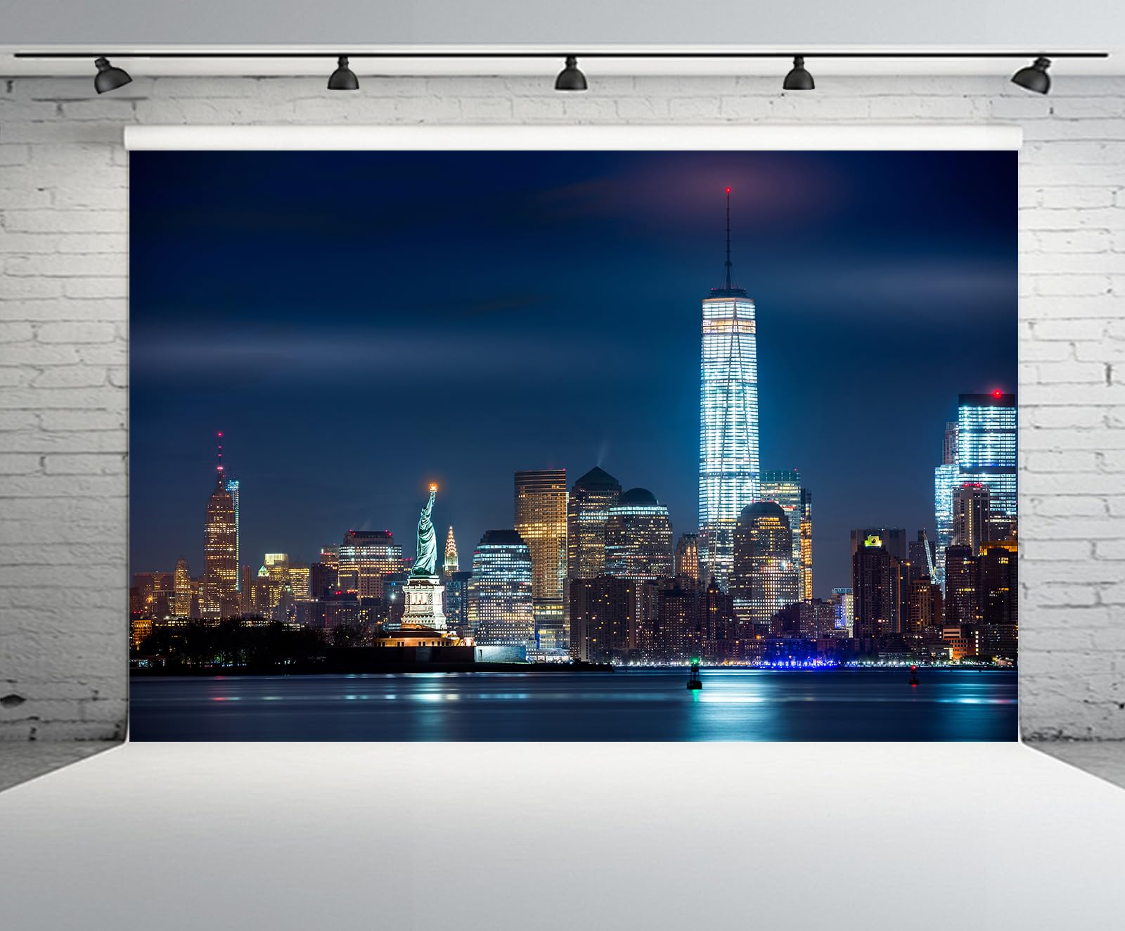 Photo Backdrops New York City Skyline Backdrop - 7x5ft Manhattan Night ...