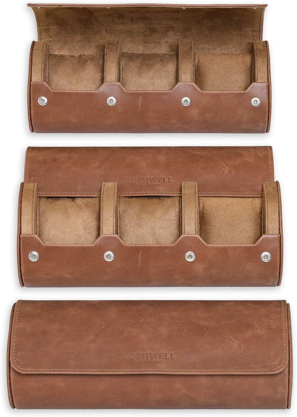 Amazon.com: Royce Leather 5 Watch Travel Roll with Suede Lined Interior ...