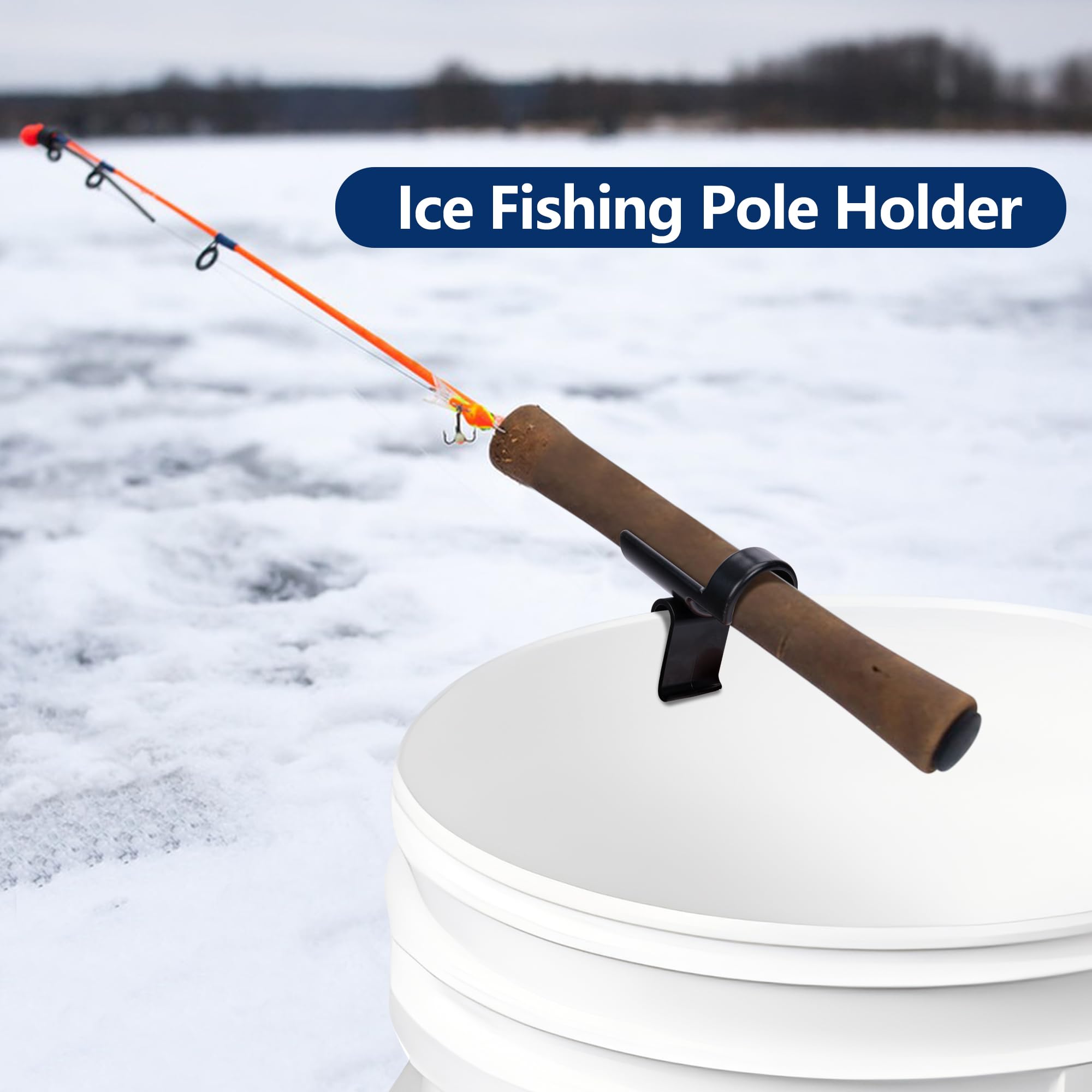 Snapklik.com : 4 Pcs Bucket Rod Holder- Ice Fishing Rod Holder- Ice ...