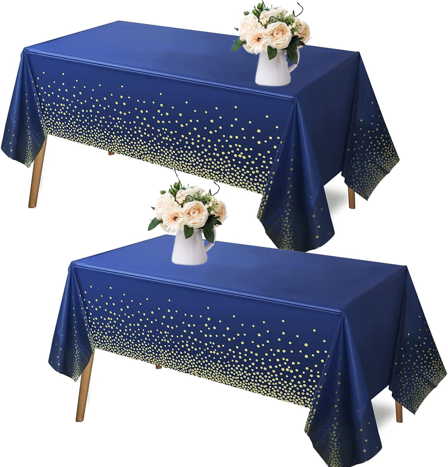 Amazon.com: Seasons Stars SSDecor Navy Blue Birthday Party Tablecloths ...
