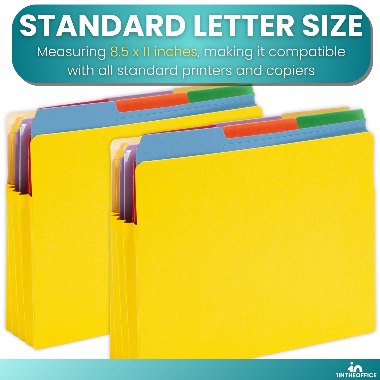 Snapklik.com : File Jackets Letter Size, Expanding File Pockets, 3.5 ...