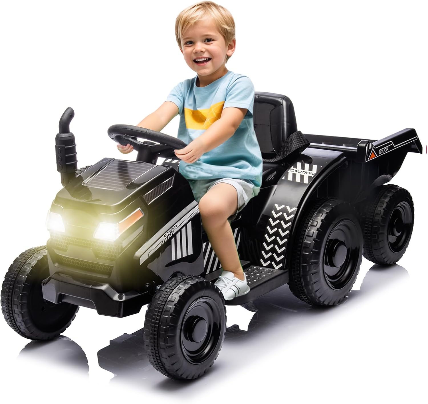 Amazon.com: BCARORUR 12V Ride on Tractor for Kids, Kids Ride On ...