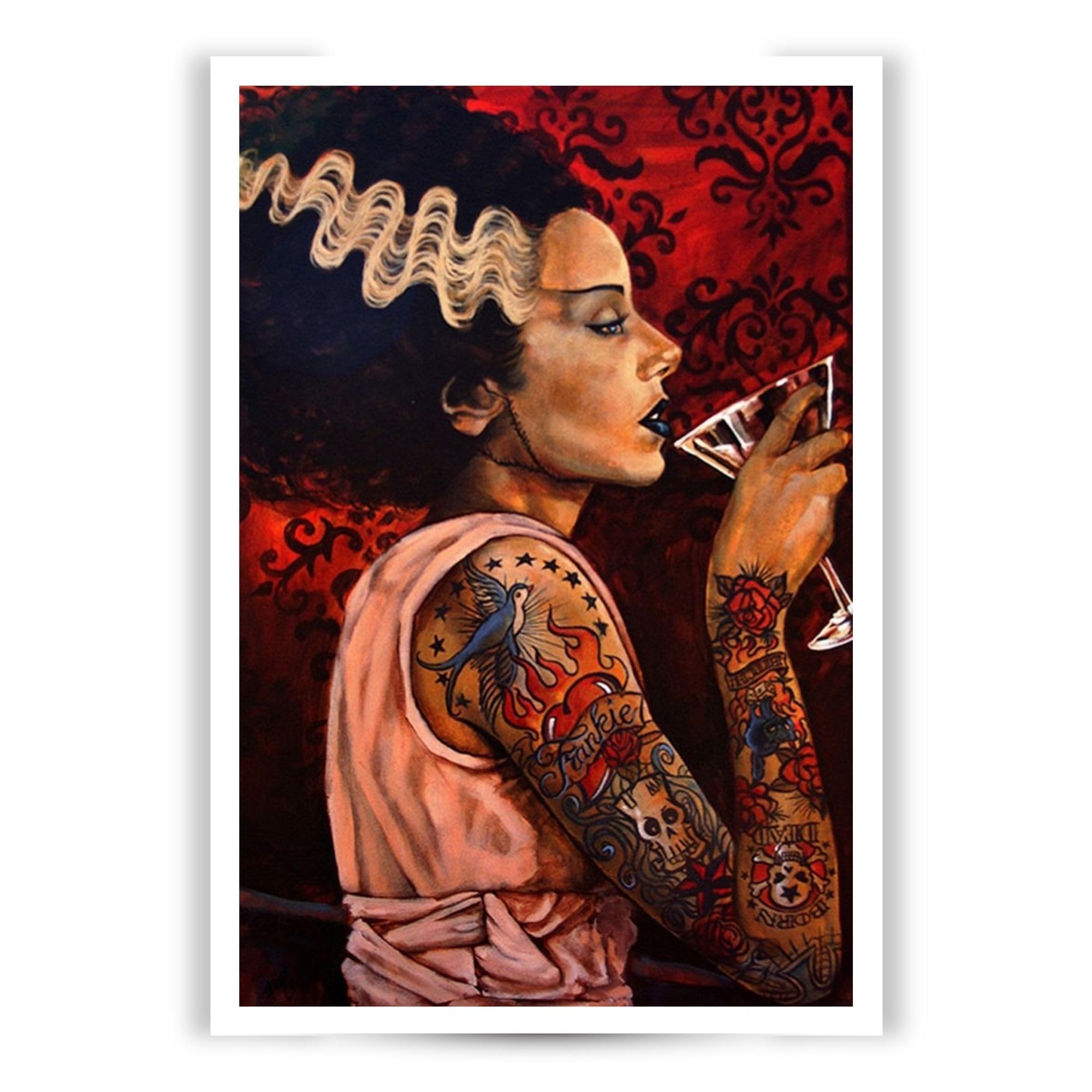 Bride Of Frankenstein Pin Up Tattoo
