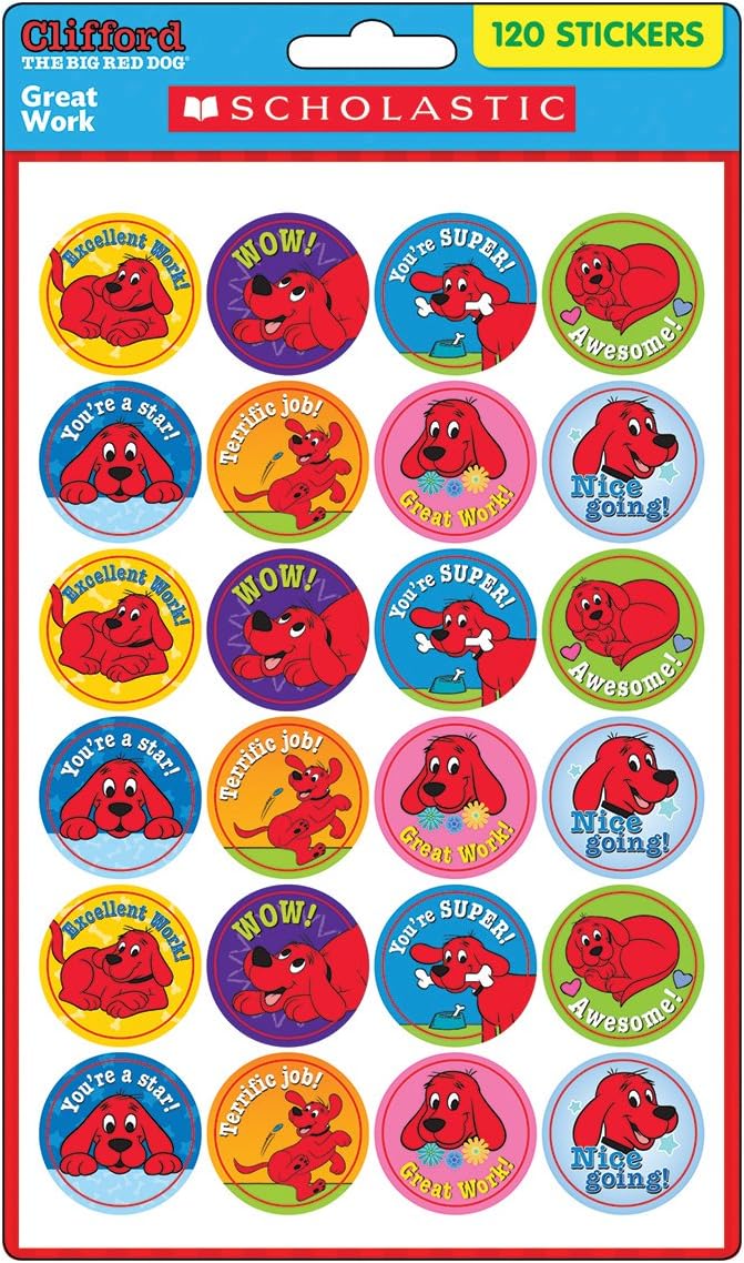 Amazon.com : Scholastic Classroom Resources Clifford Good Work Stickers ...