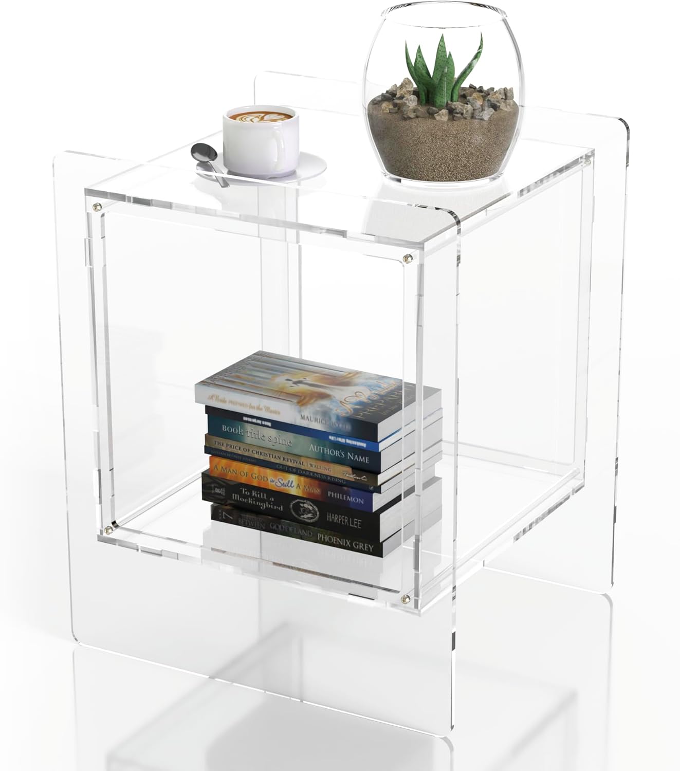 Amazon.com: Clear Acrylic Night Stand, 22" Bed Side Table, Clear ...