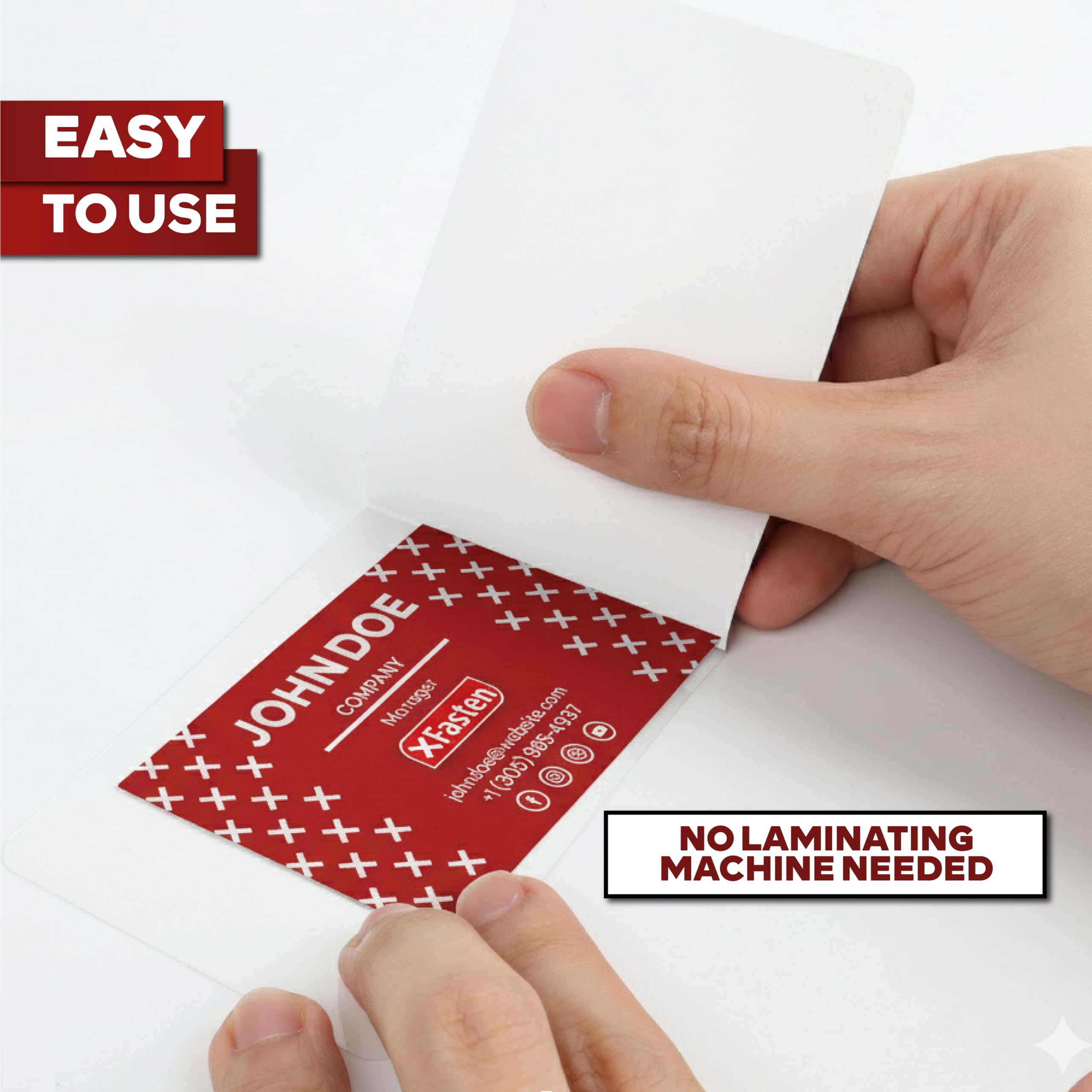 Snapklik.com : Self Sealing Laminating Pouches Business Card Size, 50 ...