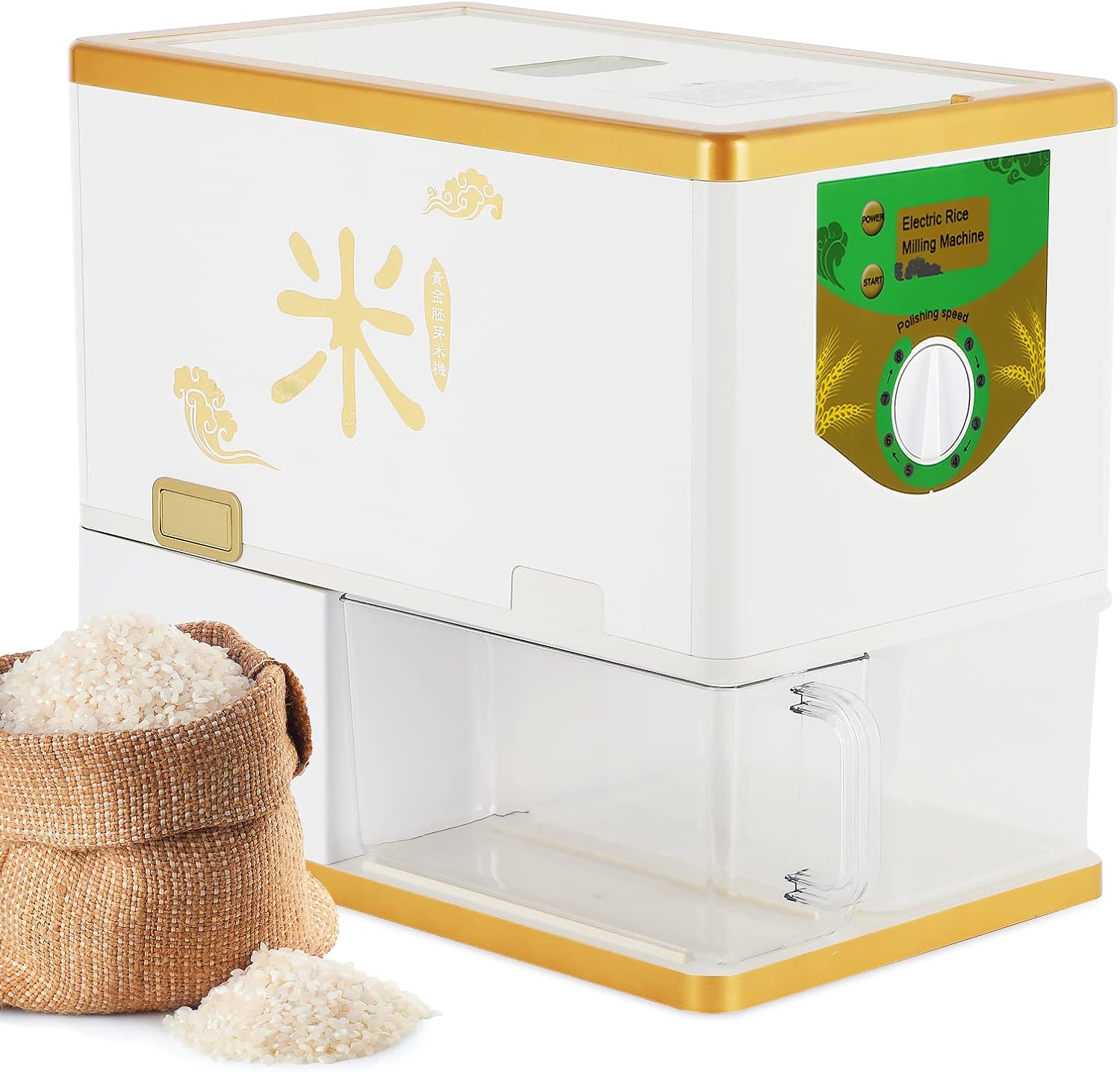 Amazon.com: KUNHEWUHUA Household Paddy Rice Husking Machine Electric ...