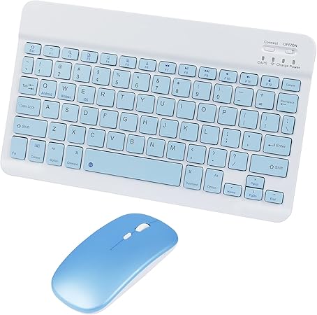 Bluetooth Wireless Keyboard and Mouse Combo,Ultra-Slim Ergonomic Small ...