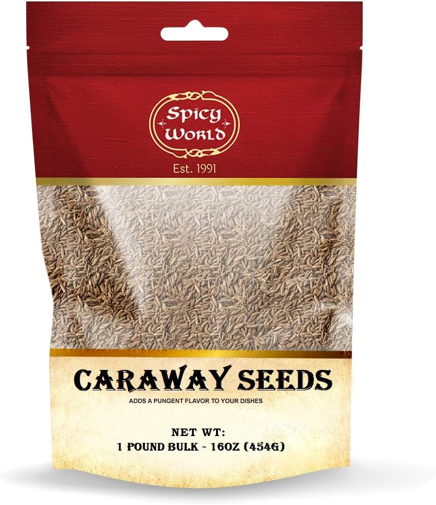 Amazon.com : Spicy World Caraway Seeds 1 LB Bulk Bag (16oz) | Premium ...