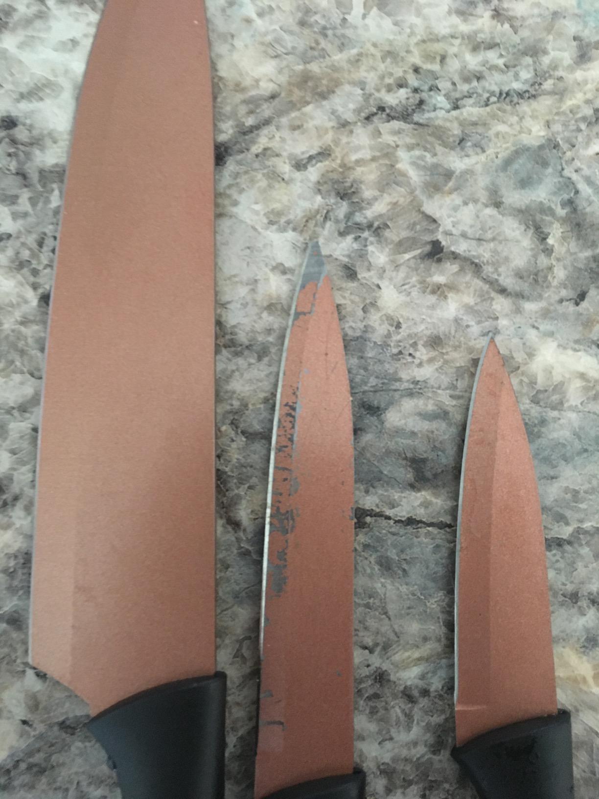 Amazon.com: 3 pc Copper Coated Knife Set: Home & Kitchen