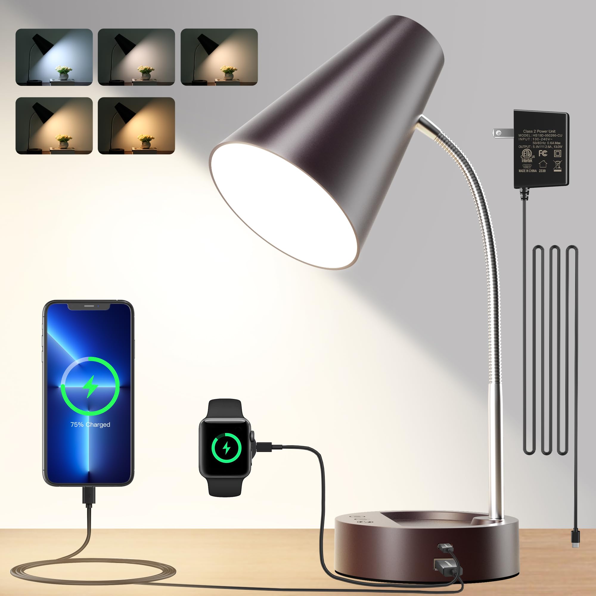 Snapklik.com : RUNTOP Metal Flexible Desk Lamp, Desk Lamps For Home ...