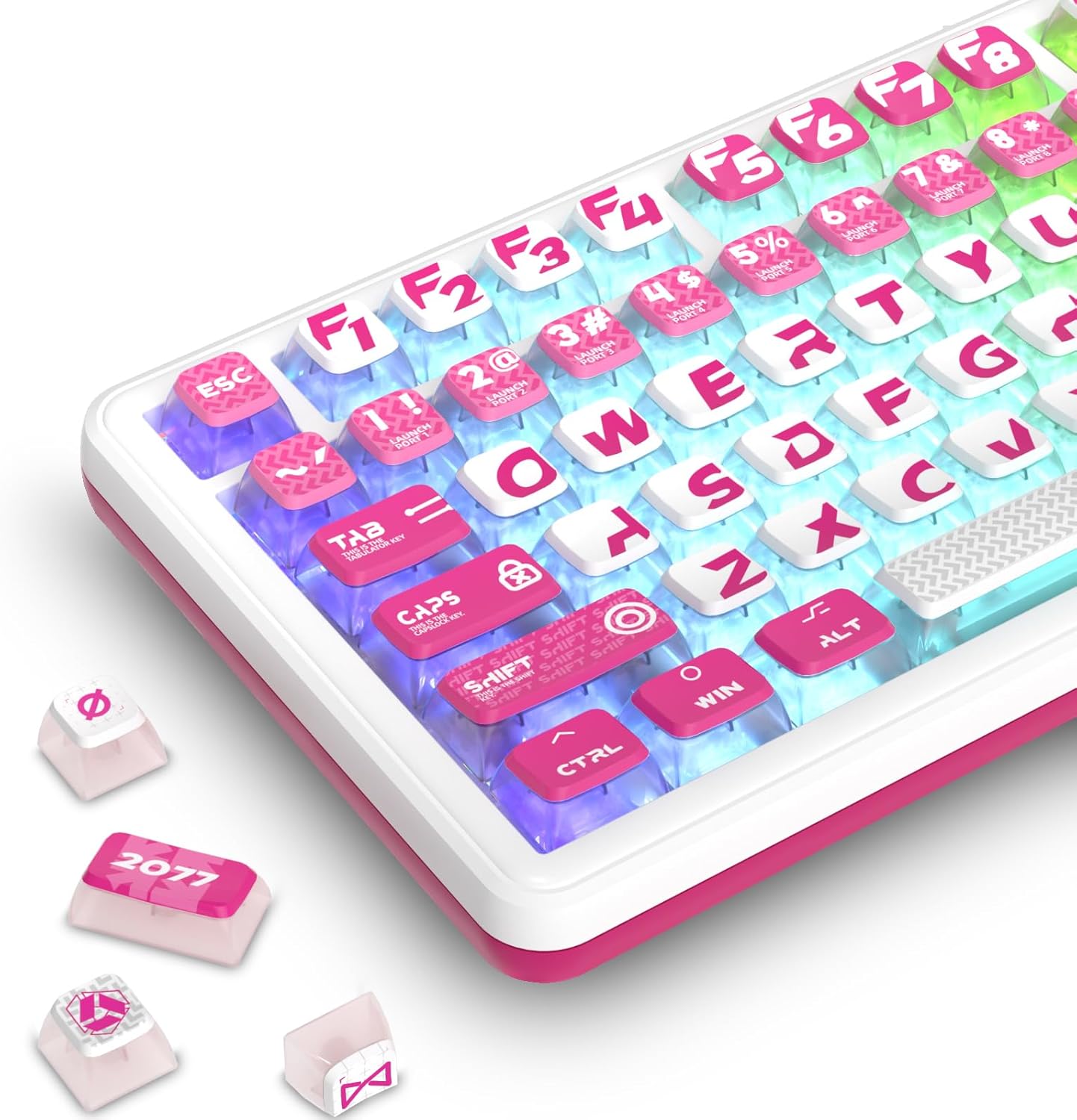 Amazon.com: Uciefy Pudding Keycaps, PBT Keycaps with Translucent Layer ...