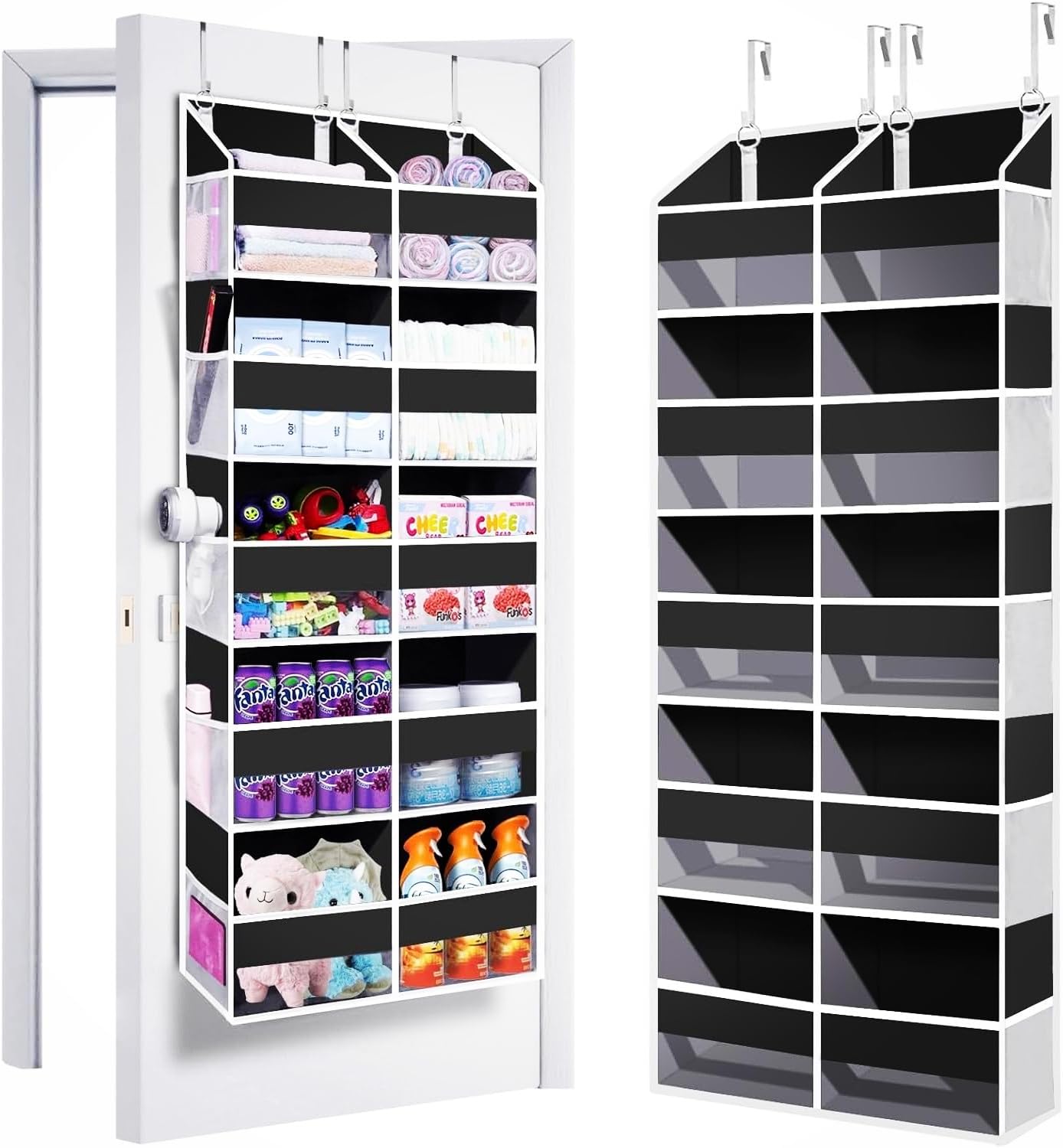 Watelife Over The Door Organizer 5 Tiers,Extra Large Behind Door ...