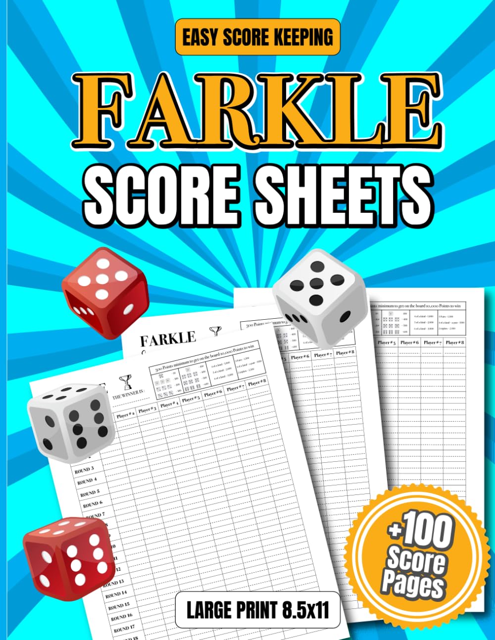 Farkle Score Sheets Book: Essential for Accurate Scoring and Endless ...