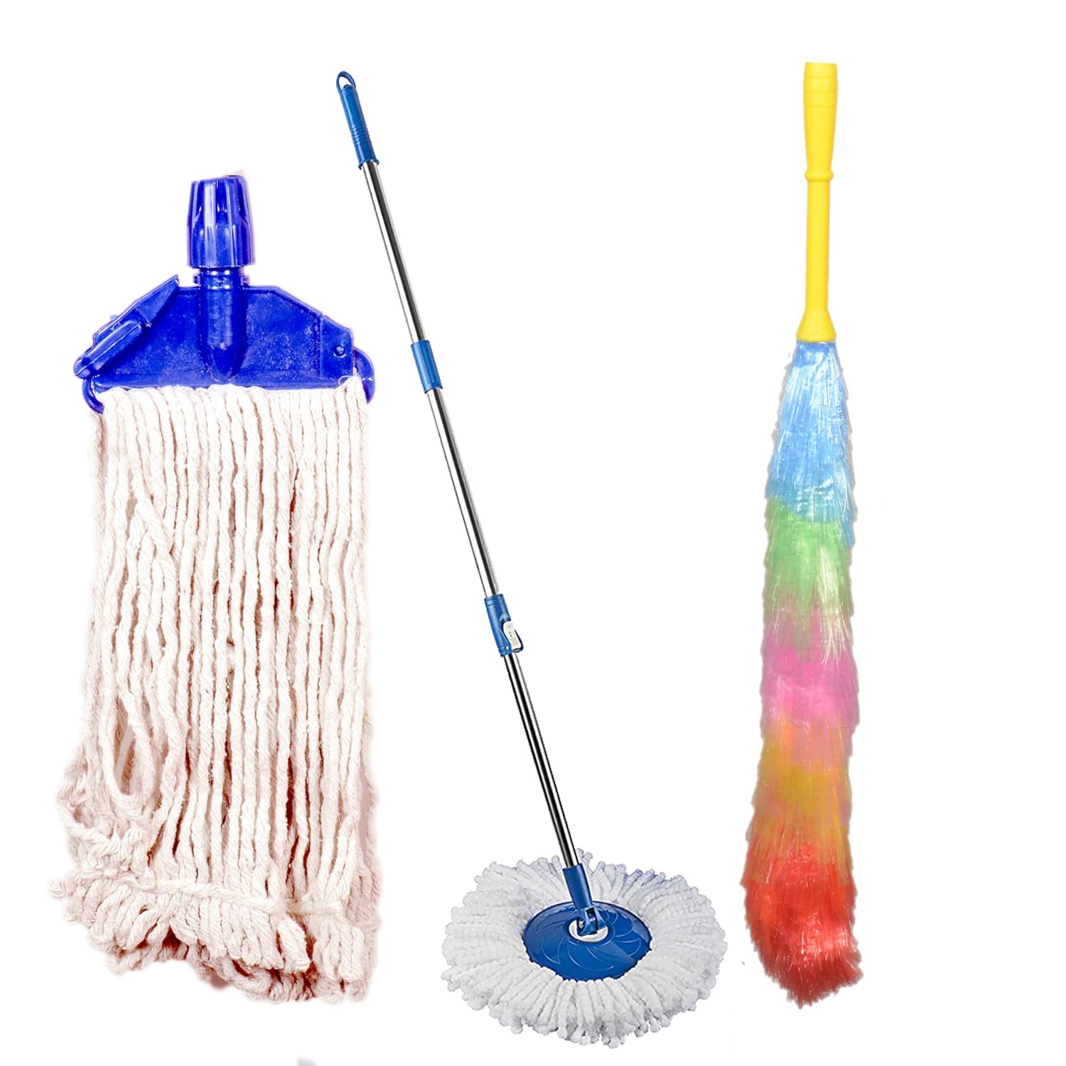 Jinagam Universal Stainless Steel Mop Rod Stick only 360 spin|Mops For ...