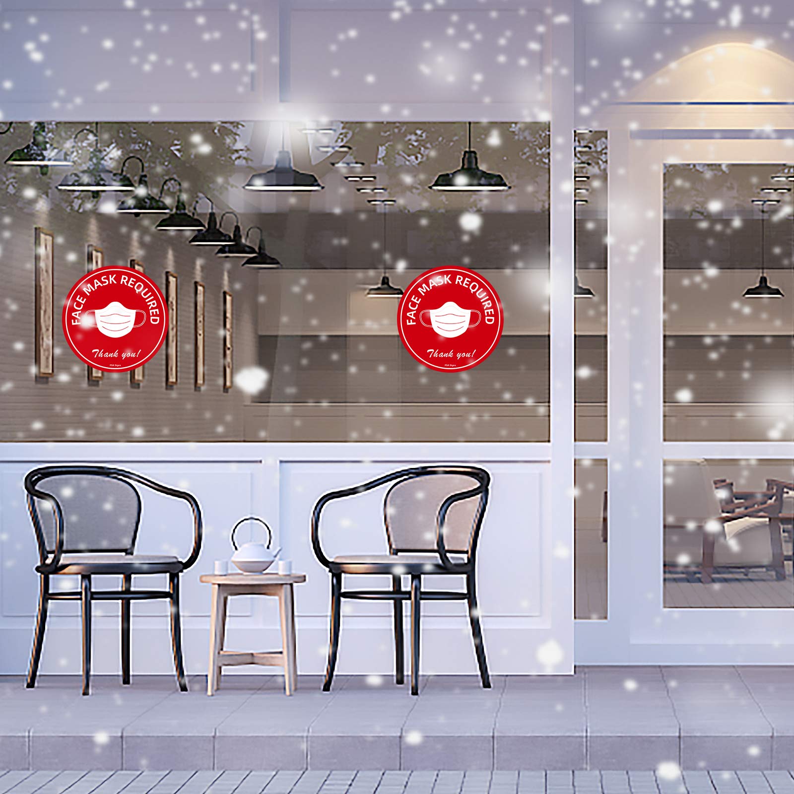 PSA Social Distancing Face Mask Required Sign, Pack of 10 Face Mask ...