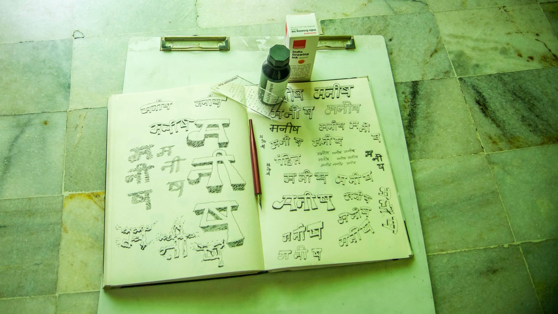 Isomars Spencerian Ruler Set of 2 - Engrosser Ruler for Calligraphy ...