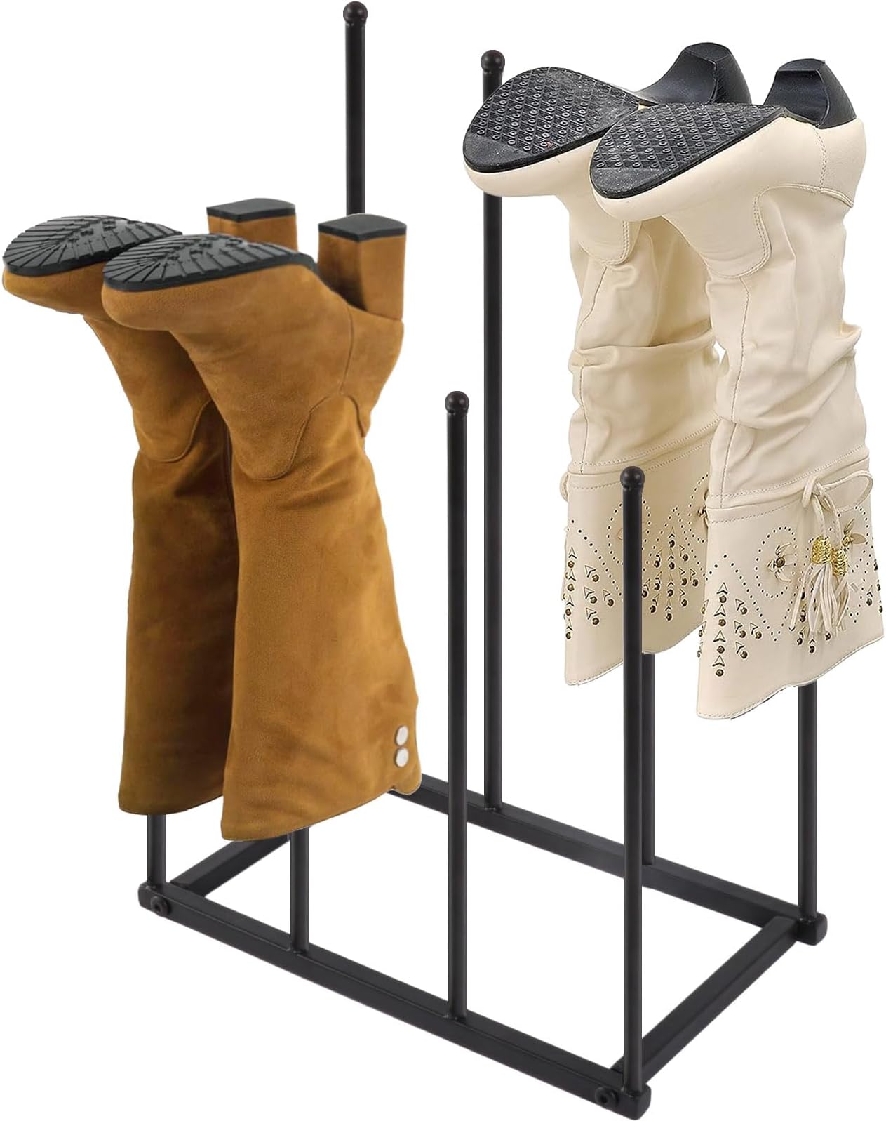 Amazon.com: CaliDecor Boot Rack Organizer Tall Boots, 6-Pair Black ...