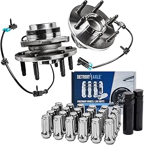 Amazon.com: Detroit Axle - Front Wheel Bearing Hubs Kit for Silverado Sierra 1500 HD Express ...