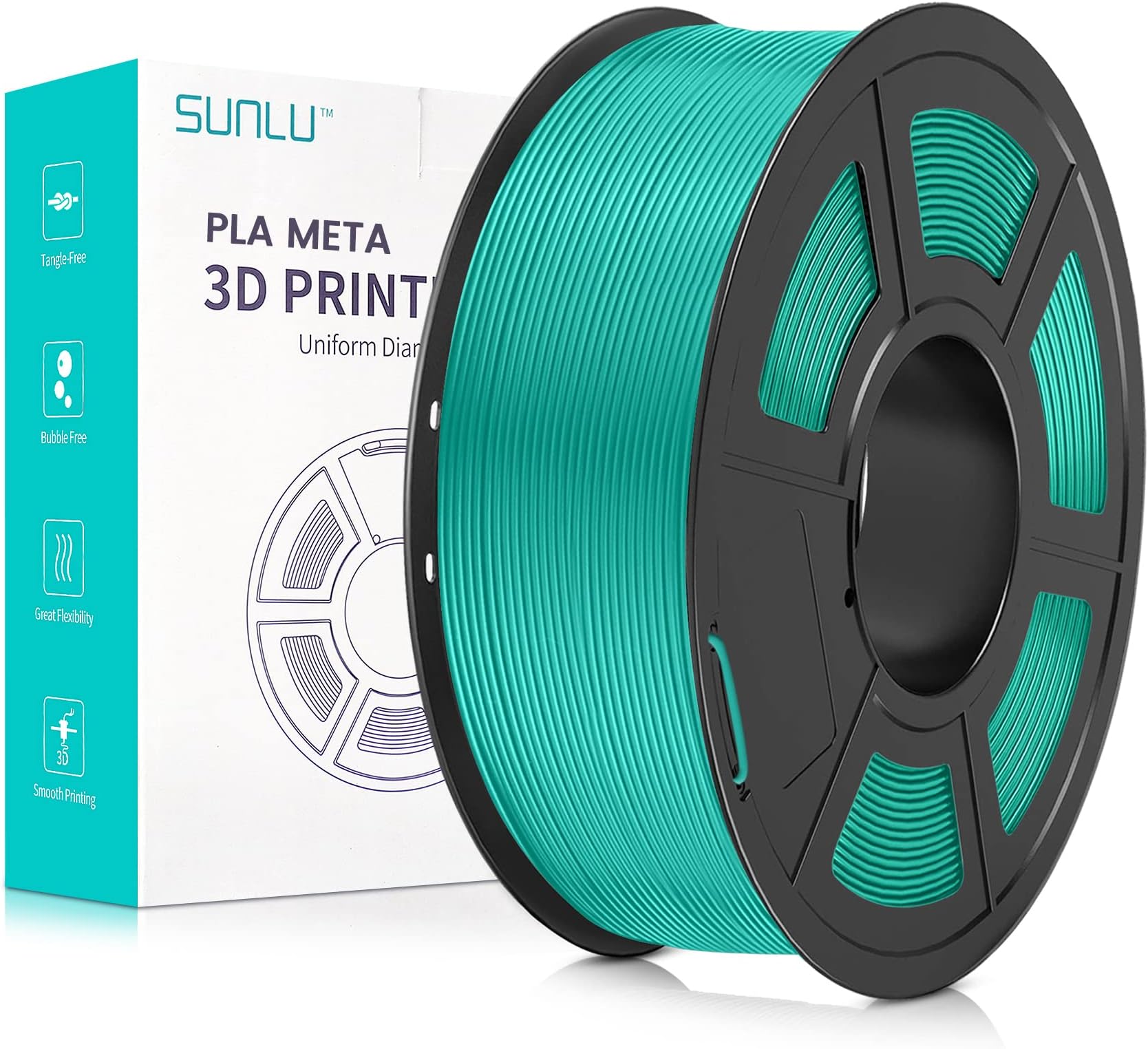 Amazon.com: HATCHBOX PLA MAX Teal 3D Printer Filament Made in The USA ...