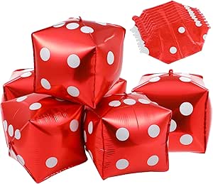 Amazon.com: 10 Pcs Jumbo Inflatable Dice Large Dice Balloons Dice ...