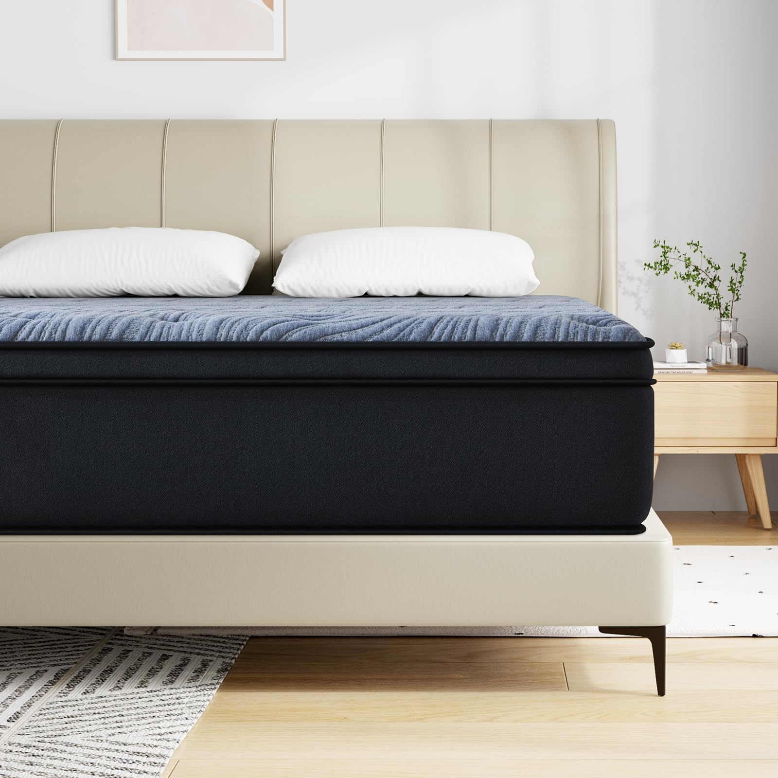 14 Inch Queen Size Spring Mattress with Gel Memory Foams,Motion ...