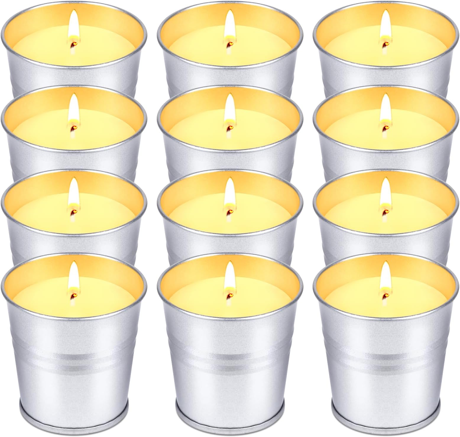 Amazon.com: 32 Pcs Citronella Candle 2.2 OZ Nature Soy Wax Candle ...