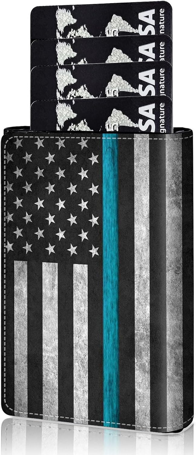 Amazon.com: Qindaiwen Slim Wallet for Men, Pop Up Card Holder RFID ...