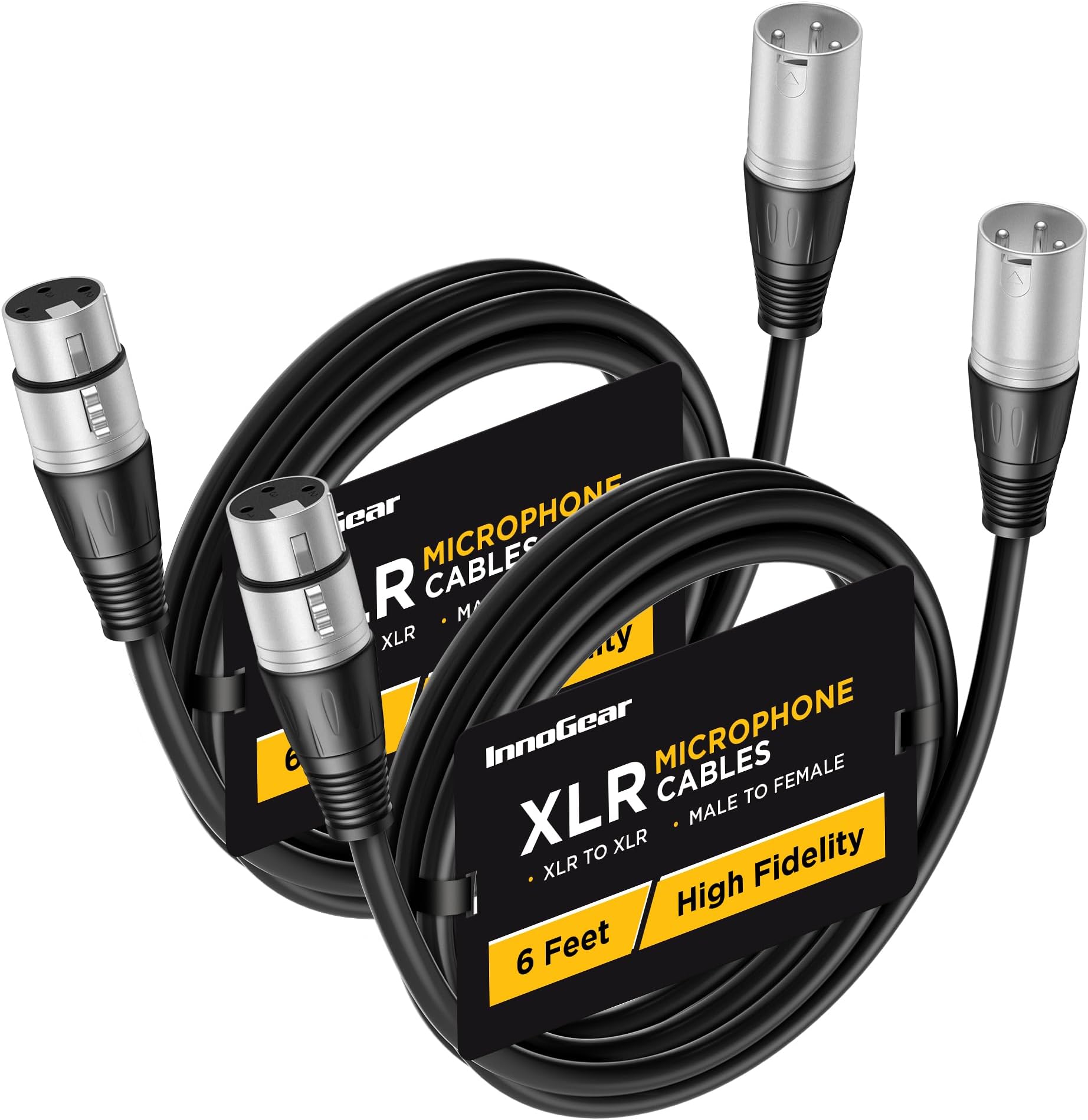 Amazon.com: InnoGear XLR Microphone Cables, 6 Feet 2 Pack Oxygen-Free ...