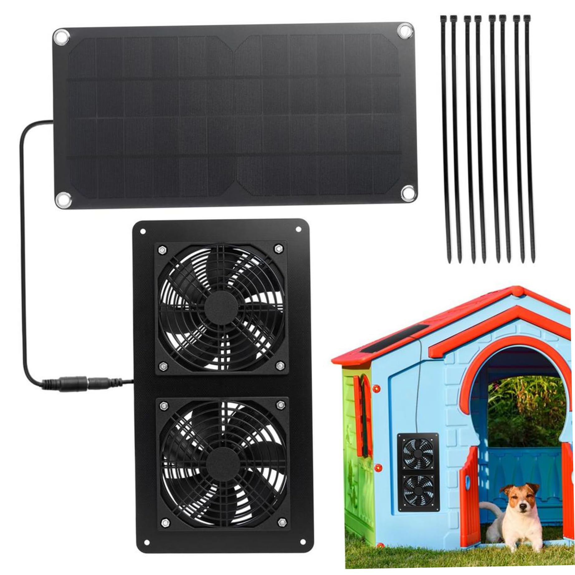 Solar Fan For Circulating Heater