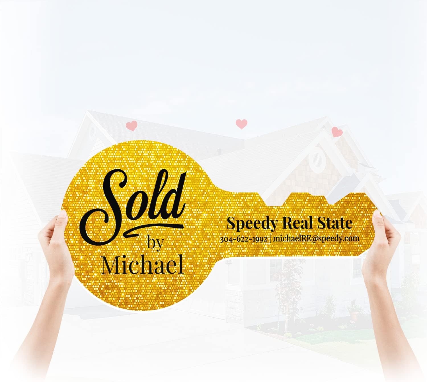Amazon.com: Sold Sign Real Estate Agent Gifts Giant Key Prop Photobooth ...